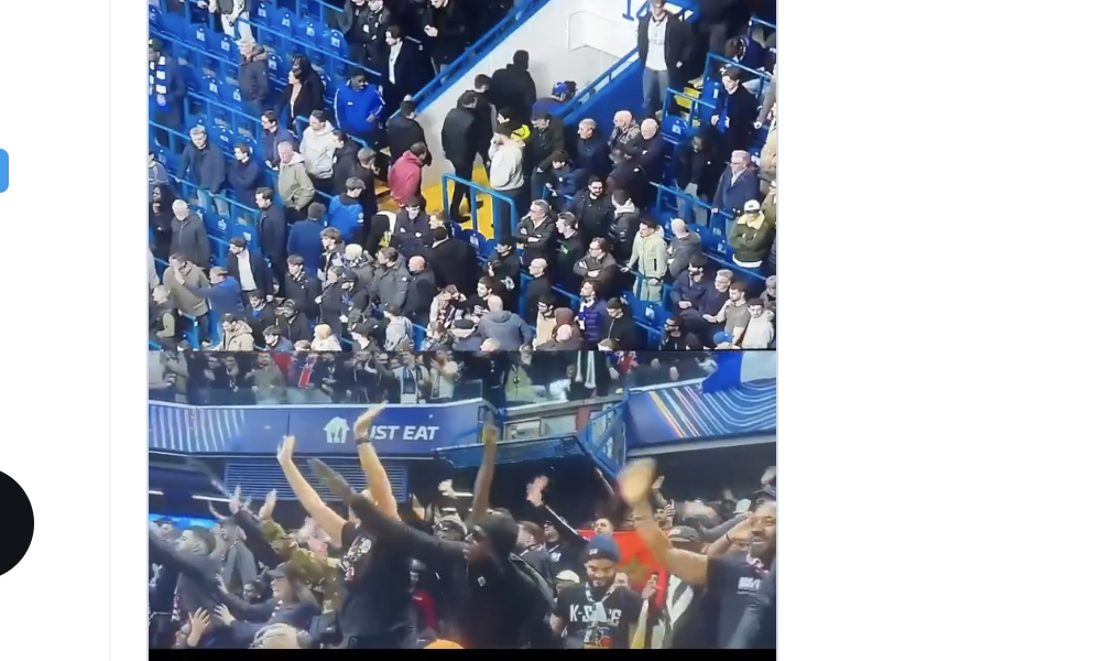 PSG Fans Booed Off Chelsea Fans At Stamford Bridge